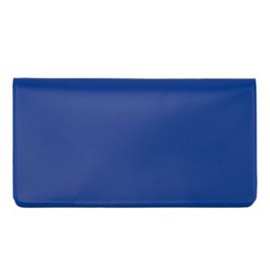 royal blue vinyl checkbook cover, top tear personal vinyl checkbook cover