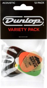 dunlop acoustic variety pack guitar picks, 12 pack