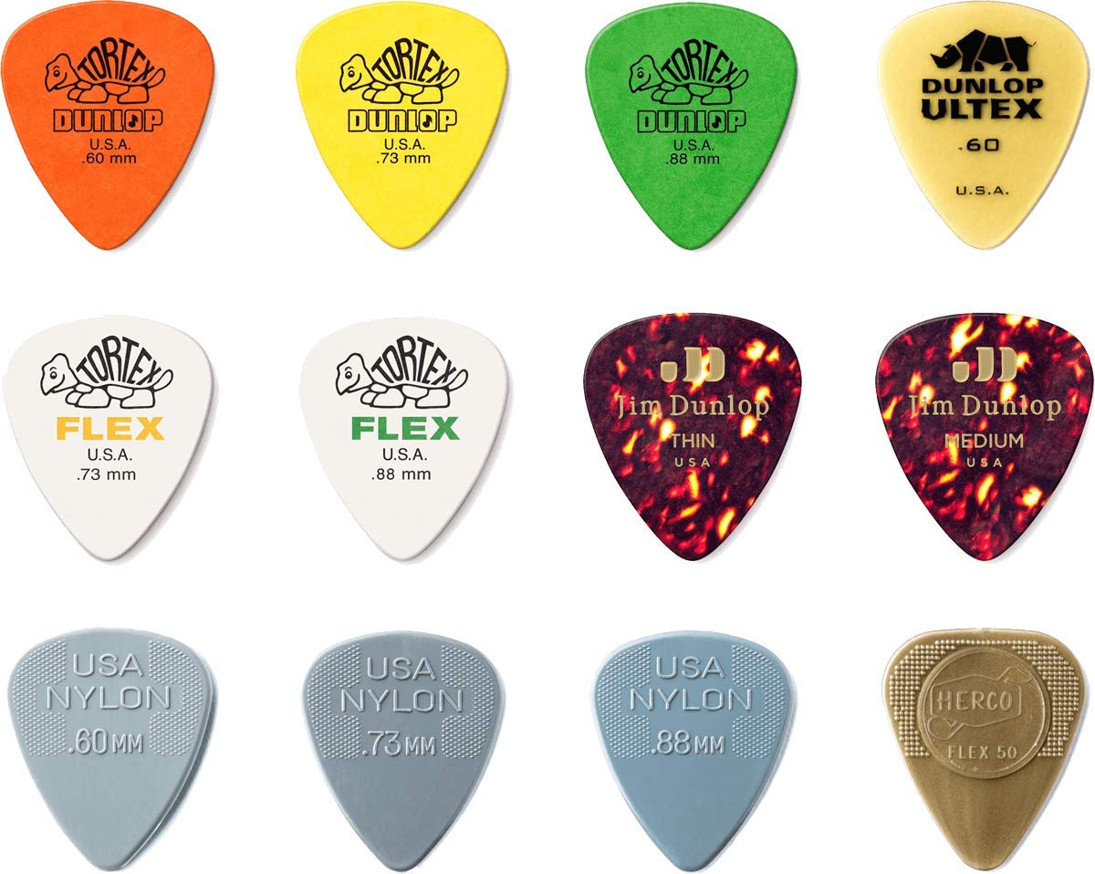 Dunlop Acoustic Variety Pack Guitar Picks, 12 Pack