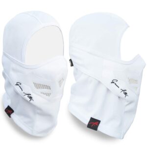 Full Balaclava Ski Face Mask. Use for Snowboarding & Cold Winter Weather Sports (One Size, White)