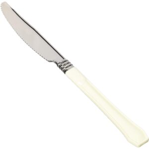 Amscan Vanilla Créme Premium Cutlery Knives | Pack of 20