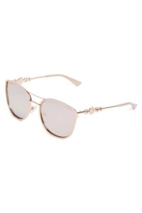 guess womens gf6053 shiny rose gold/blush/pink mirror lens one size