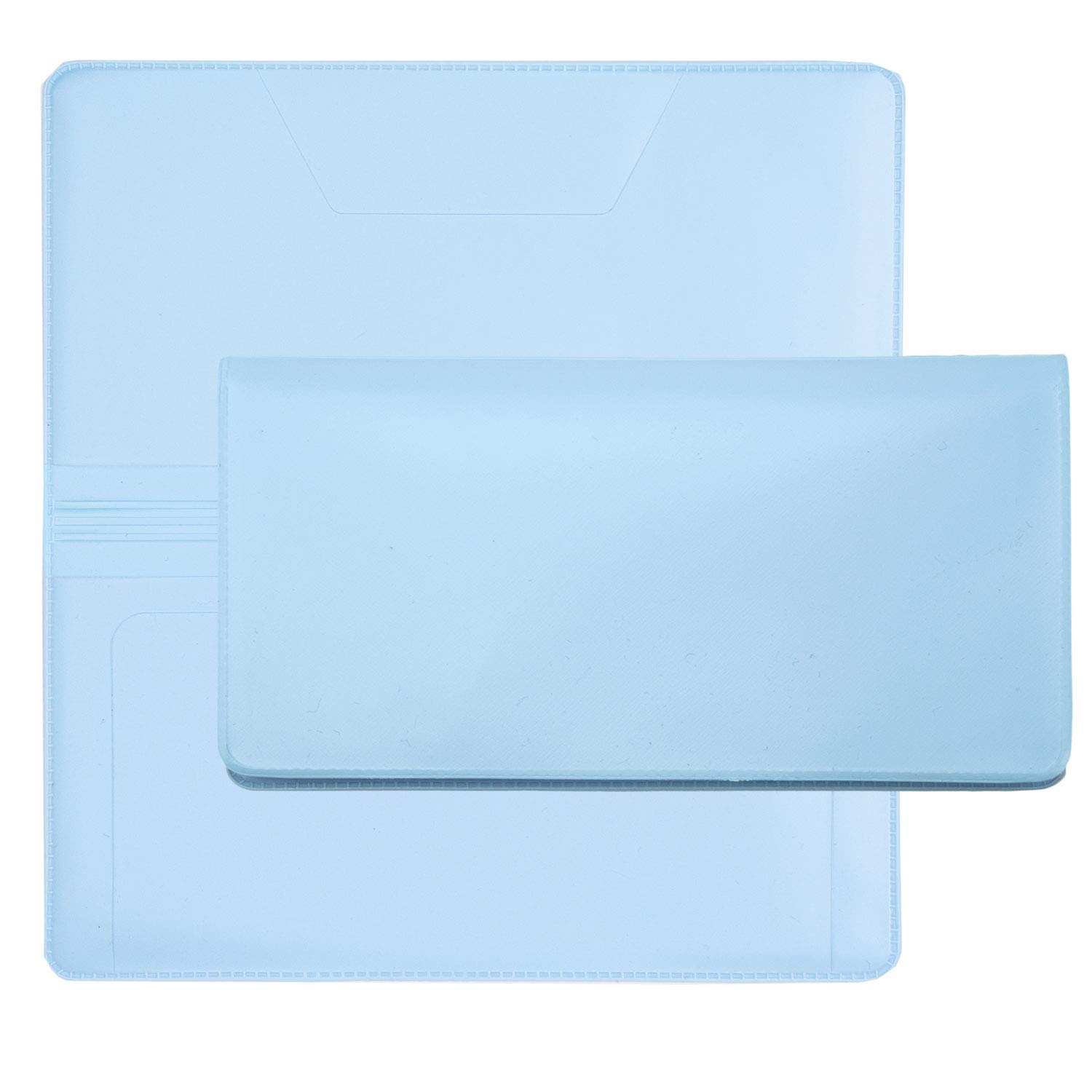 Baby Blue Vinyl Checkbook Cover, Top Tear Personal Vinyl Checkbook Cover