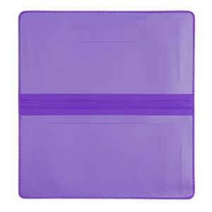 Purple Vinyl Checkbook Cover, Top Tear Personal Vinyl Checkbook Cover