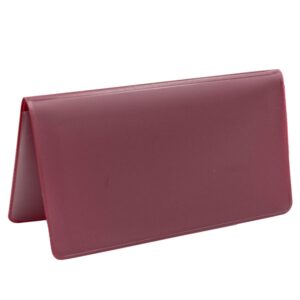 burgundy vinyl checkbook cover, top tear personal vinyl checkbook cover