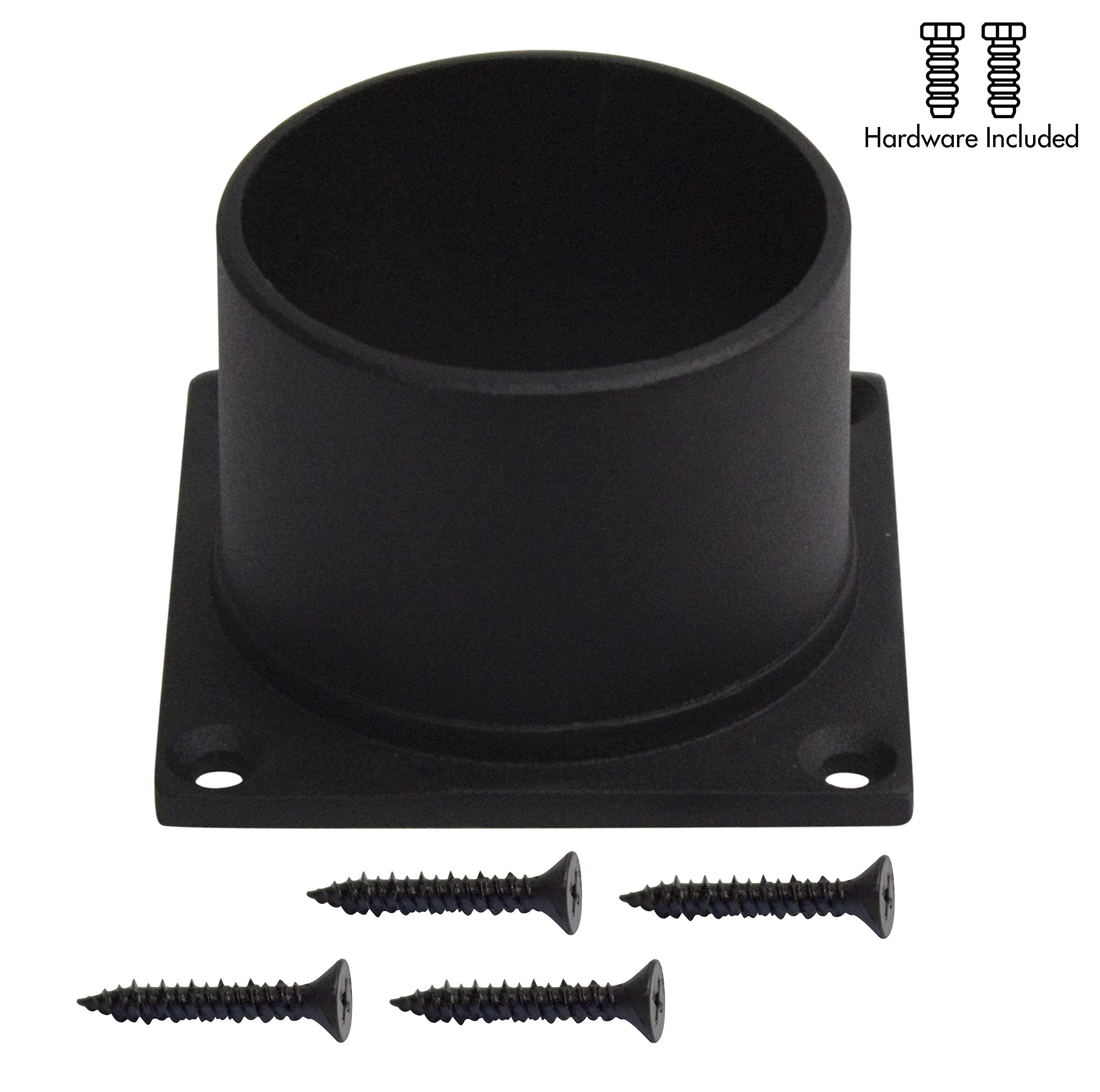 Solus S349-BK Black Pier Mount Adapter for 3" Post Lighting Fixtures