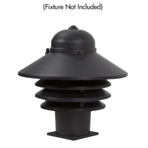 Solus S349-BK Black Pier Mount Adapter for 3" Post Lighting Fixtures