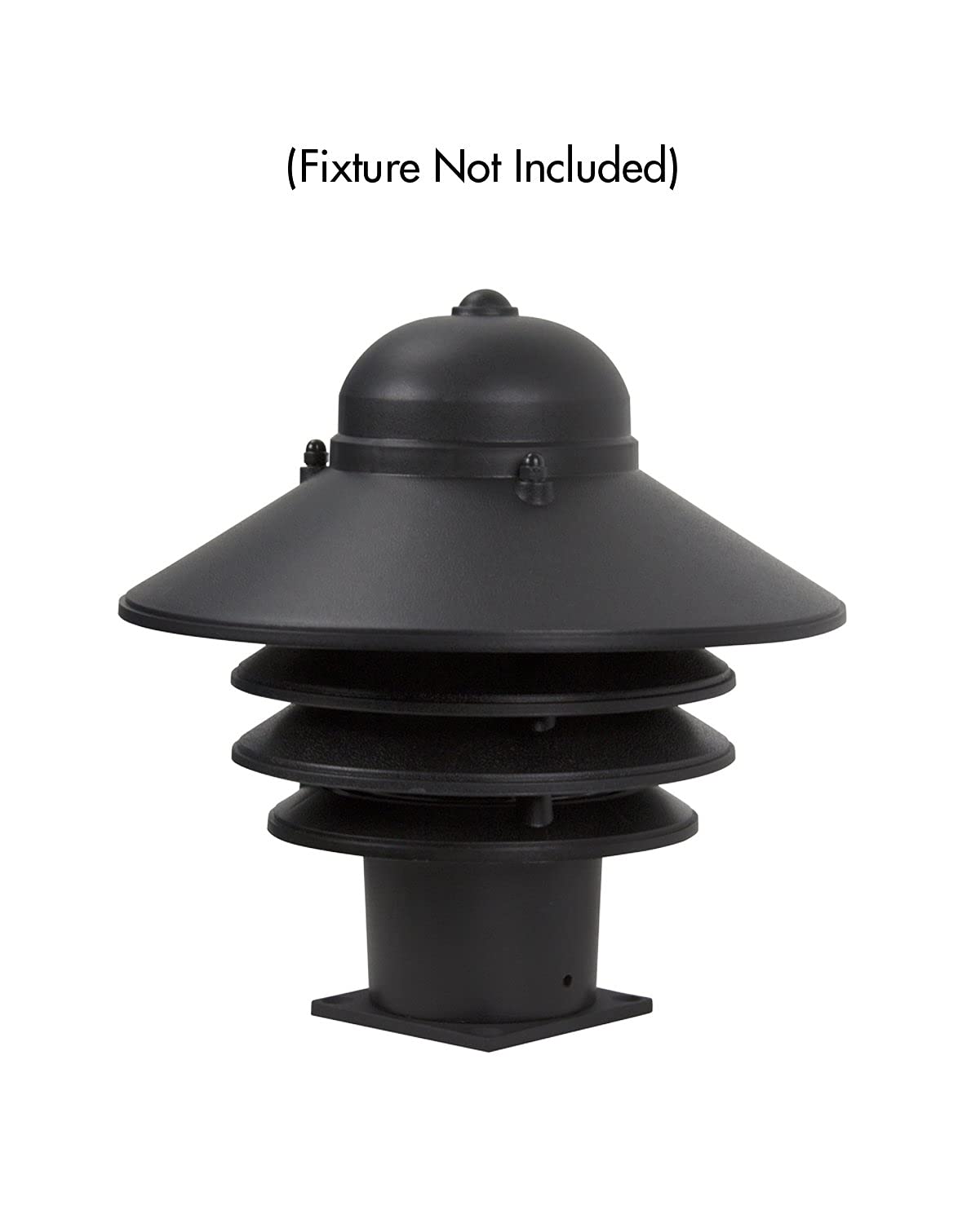 Solus S349-BK Black Pier Mount Adapter for 3" Post Lighting Fixtures