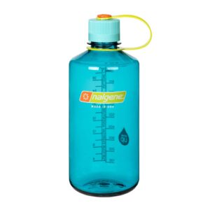 nalgene tritan 32 ounces narrow mouth bpa-free water bottle, cerulean