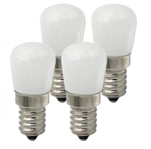 ctkcom 2w led refrigerator bulb,european e14 led bulbs(4 pack)- e14 base 15w equivalent daylight white 6000k 110v lamp for freezer lighting,home lighting