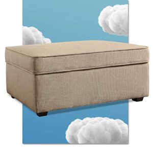 serta olin storage ottoman with lid, contemporary design, hinged lid, can be used as footrest or extra seat, easy assembly, beige