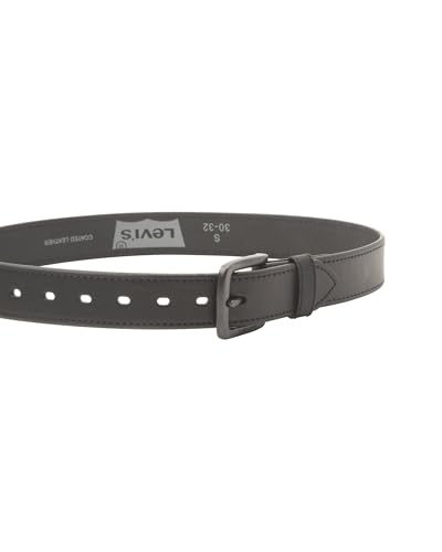 Levi's Men's Casual Leather Belt, Matte Black, Large (38-40)