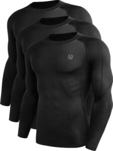 neleus men's 3 pack compression workout long sleeve shirts,5030,black,us l,eu xl