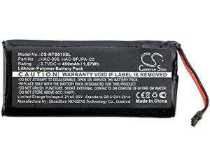 cameron sino 450mah li-polymer high-capacity replacement batteries for nintendo switch controller, hac-015, fits nintendo hac-006, hac-bpjpa-c0