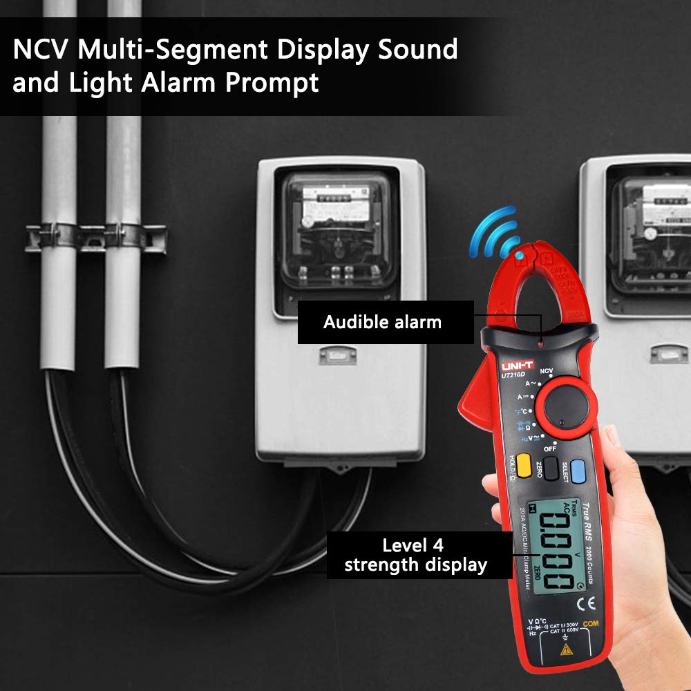 UNI-T UT210D Digital AC/DC Current Voltage Resistance Capacitance Clamp Meter