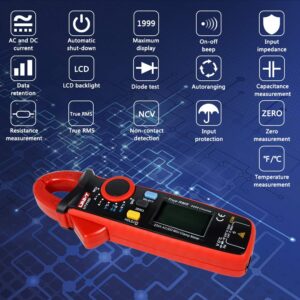 UNI-T UT210D Digital AC/DC Current Voltage Resistance Capacitance Clamp Meter