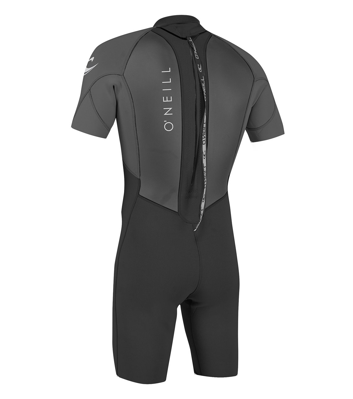 O'Neill Men's Reactor-2 2mm Back Zip Short Sleeve Spring Wetsuit, Black/Graphite, LT