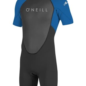 O'Neill Mens Reactor-2 2mm Back Zip S/S Spring Wetsuits, Black/Ocean, X-Large US