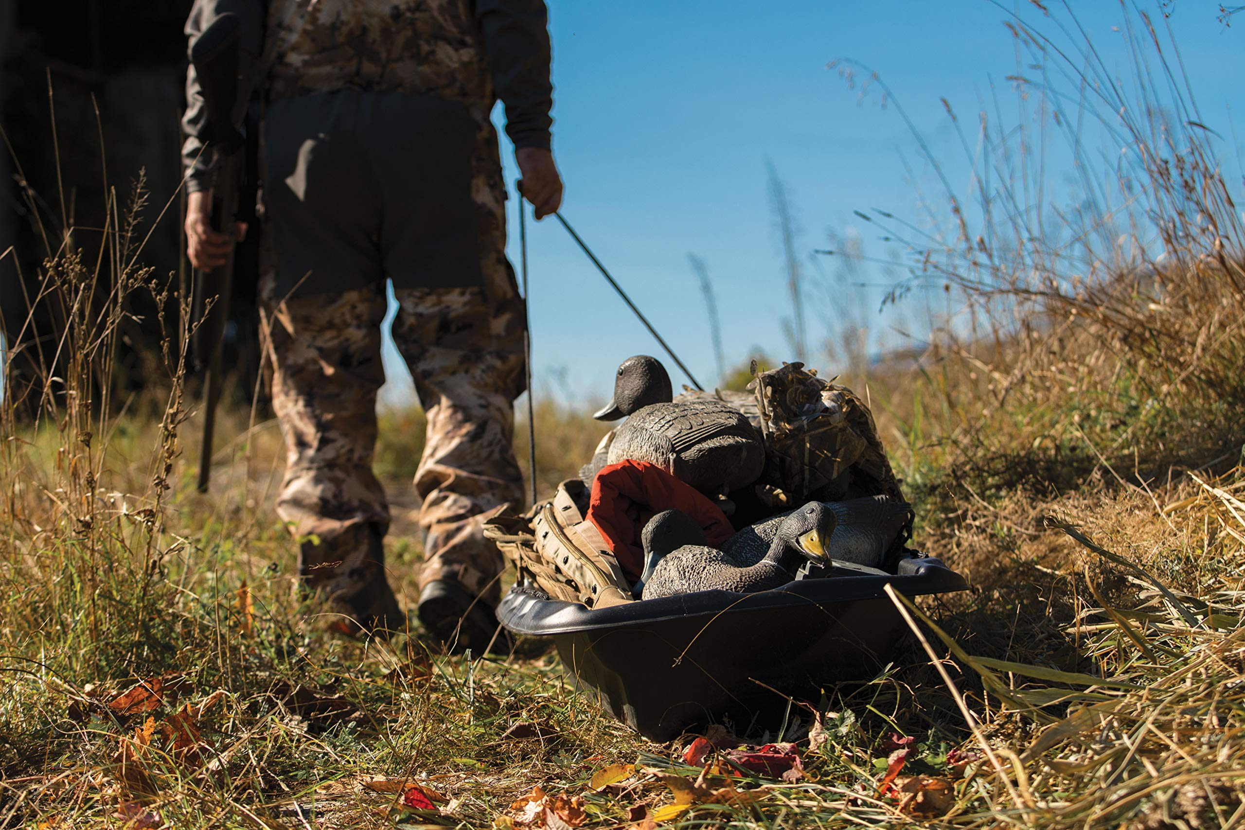 Pelican - Trek 45 Utility Sled - Black - Pull Rope - 4 Season Sled - Carry Up to 130lb - Heavy Duty RAM-X Construction - Use 2 Trek 45 to Enclose Gear - LDT45PA06-00