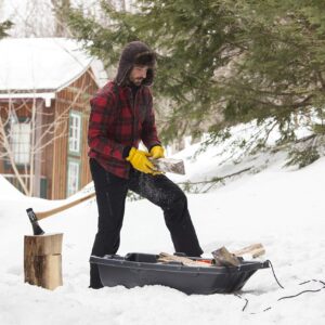 Pelican - Trek 45 Utility Sled - Black - Pull Rope - 4 Season Sled - Carry Up to 130lb - Heavy Duty RAM-X Construction - Use 2 Trek 45 to Enclose Gear - LDT45PA06-00