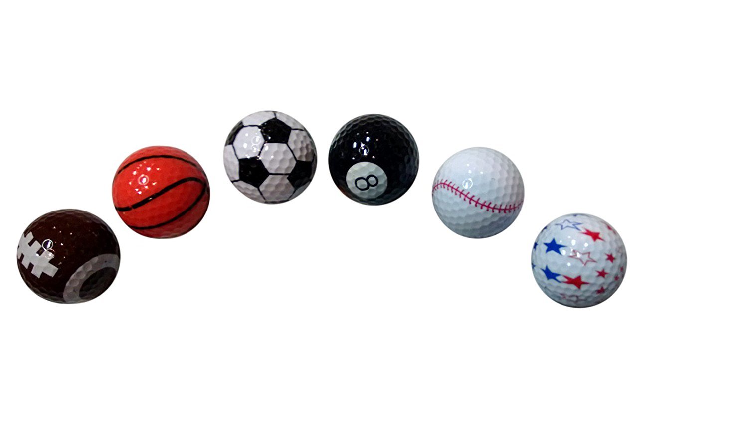 Value Novelty Golf Ball Mix - Mint Quality - (Pack of 50)