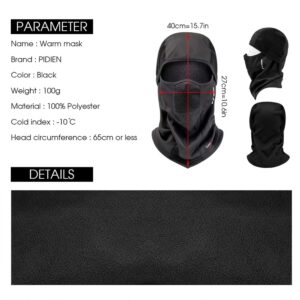 Ski Mask for Men Women Balaclava Face Mask Men Cold Weather Balaclava Warmer Windproof Hunting Cycling Motorcycle Neck Gaiter Warmer Winter Gear Black