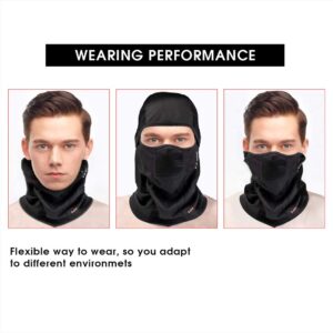 Ski Mask for Men Women Balaclava Face Mask Men Cold Weather Balaclava Warmer Windproof Hunting Cycling Motorcycle Neck Gaiter Warmer Winter Gear Black