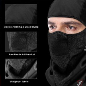 Ski Mask for Men Women Balaclava Face Mask Men Cold Weather Balaclava Warmer Windproof Hunting Cycling Motorcycle Neck Gaiter Warmer Winter Gear Black