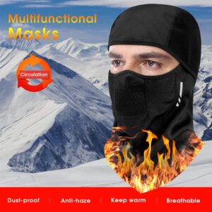 Ski Mask for Men Women Balaclava Face Mask Men Cold Weather Balaclava Warmer Windproof Hunting Cycling Motorcycle Neck Gaiter Warmer Winter Gear Black