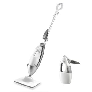 light 'n' easy multi-functional steam mop steamer for cleaning hardwood floor cleaner for tile grout laminate ceramic, 7688anw, white