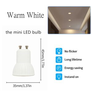 Night Blazers MR11 GU10 LED Bulb 3W Non-Dimmable 35MM Small Bulb 35W Halogen Bulbs Equivalent Bright Warm White 120V for Recessed Lighting, Track Lighting, Spotlight, Household Mini Bulbs 4 Pack