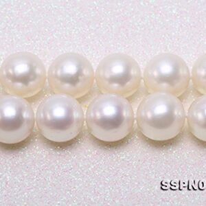 JYX Pearl Necklace 12-14mm White South Sea Pearl Necklace AAAA Round Women Sea Water Pearl Necklace 18"