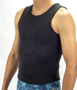 dxdivers 2mm vest with pad on chest scuba diving freediving spearfishing (medium)