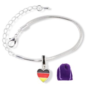 german jewelry | german flag bracelet and germany jewelry for those that are german or just love germany a great germany bracelet or can be used as a german pendant with the germany charm german flag