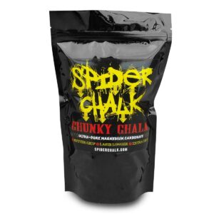 spider chalk 12oz gym chalk. lab-grade blocks and chunky powder for rock climbing, weightlifting, powerlifting, made in the usa