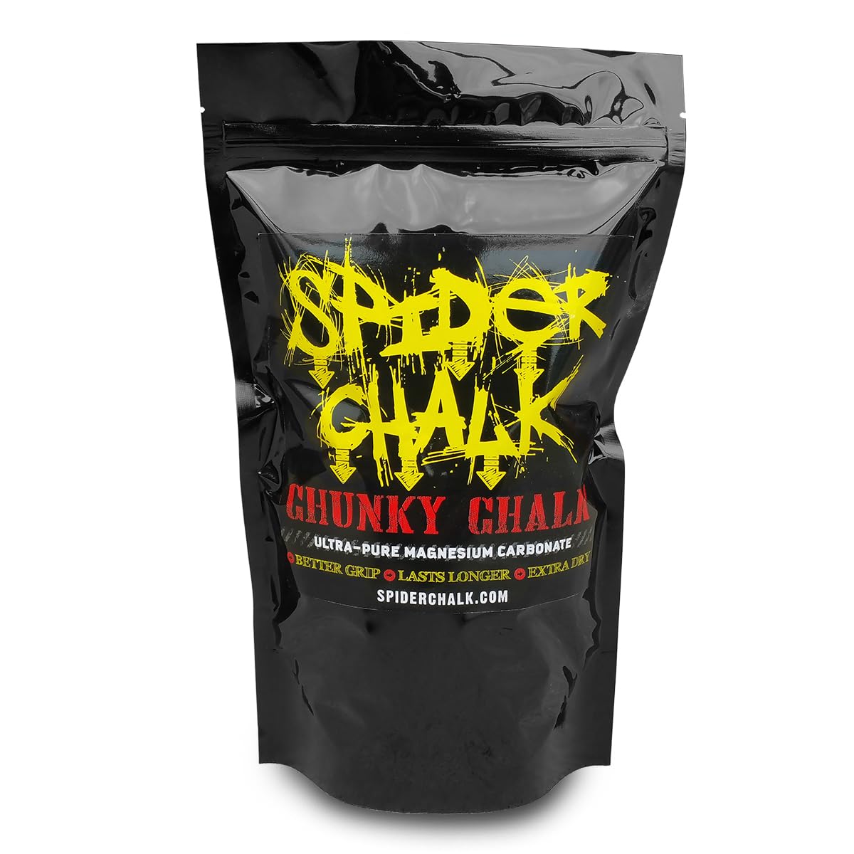 SPIDER CHALK 12oz Gym Chalk. Lab-Grade Blocks and Chunky Powder for Rock Climbing, Weightlifting, Powerlifting, Made in The USA