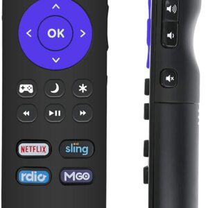 Universal Remote Control Replacement for Insignia ROKU TV Remote w/Volume Control & TV Power Button for All Insignia Roku TV (No Pairing Needed)