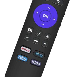 Universal Remote Control Replacement for Insignia ROKU TV Remote w/Volume Control & TV Power Button for All Insignia Roku TV (No Pairing Needed)