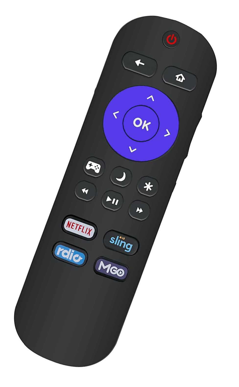 Universal Remote Control Replacement for Insignia ROKU TV Remote w/Volume Control & TV Power Button for All Insignia Roku TV (No Pairing Needed)