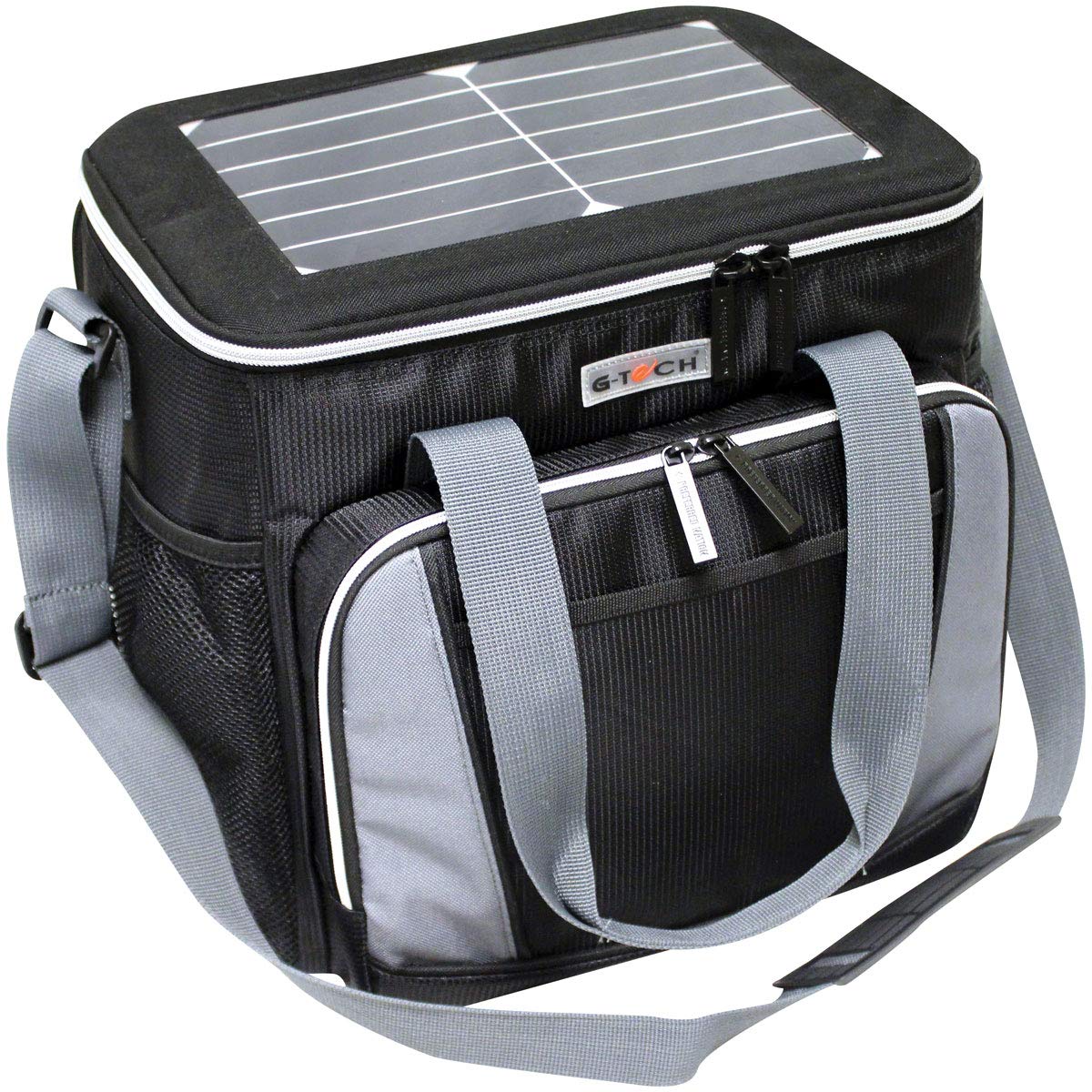 Preferred Nation Solar Cooler with USB Charging system, Collapsible 36 can cooler bag removable plastic leak-proof lining and foil lined front pocket for hot & cold.