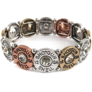 western peak western vintage 12 gauge shotgun bullet shell stretchable bracelet (copper large)