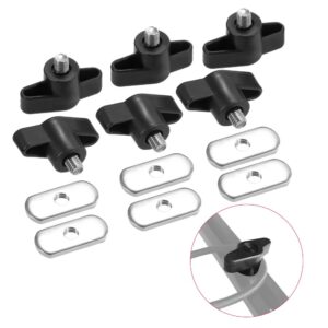 Lixada 6 Sets Kayak Screws Nuts Hardware for Rail Canoe Kayak Track Mounting System Fishing Boat Accessories