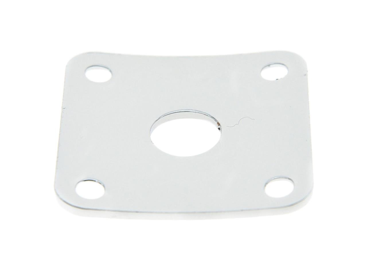 Dopro Chrome Metal Curved Base Bottom Jack Plate Square Jackplate for USA LP Les Paul