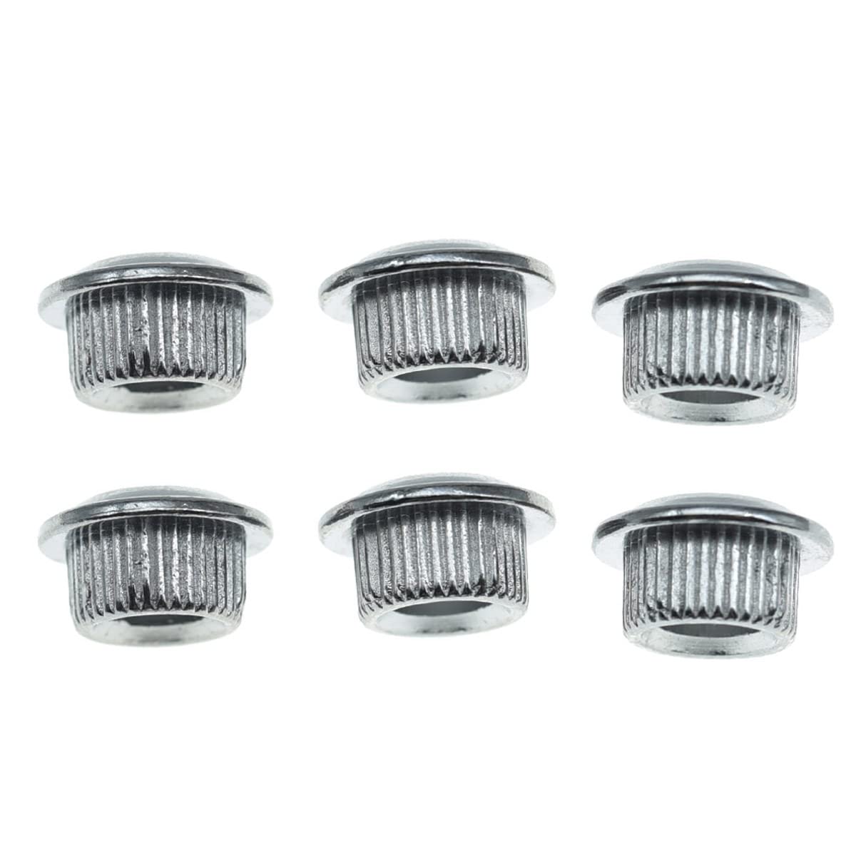 Dopro Metal Chrome 10mm Guitar Tuners Conversion Bushings Adapter Ferrules for Vintage Guitar Tuning Keys