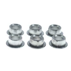 Dopro Metal Chrome 10mm Guitar Tuners Conversion Bushings Adapter Ferrules for Vintage Guitar Tuning Keys