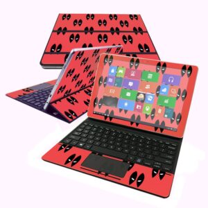 mightyskins skin compatible with samsung galaxy book 10.6" - dead eyes pool | protective, durable, and unique vinyl decal wrap cover | easy to apply, remove, and change styles | made in the usa