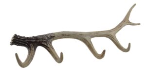 zeckos large faux deer antler decorative wall hook hanging