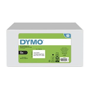 dymo authentic lw extra-large shipping labels for labelwriter label printers, white, 4" x 6", 5 rolls of 220 (1100 total)