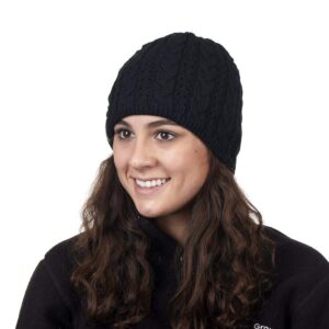 Turtle Fur Women's Zelda Fleece Lined Classic Knit Beanie, Black