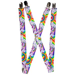 buckle-down unisex-adult's suspender-unicorns, multicolor, one size